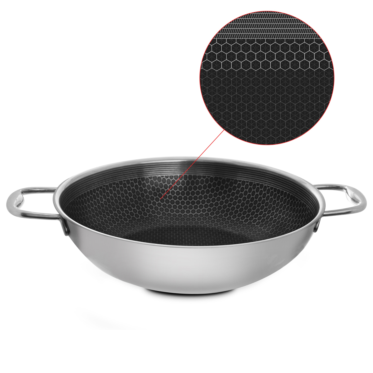 Pánev s nepřilnavým povrchem COOKCELL WOK, průměr 28 cm, výška 8 cm ...