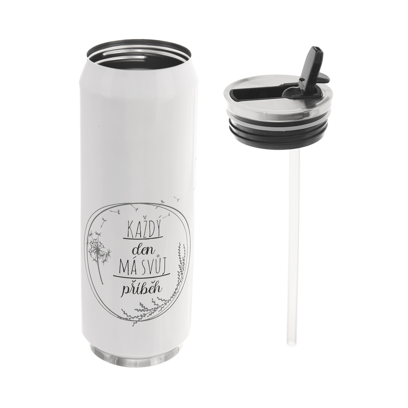 Nerezová termoska s brčkem KAŽDÝ DEN 0,5 l | Orion - tvoříme vaši domácnost