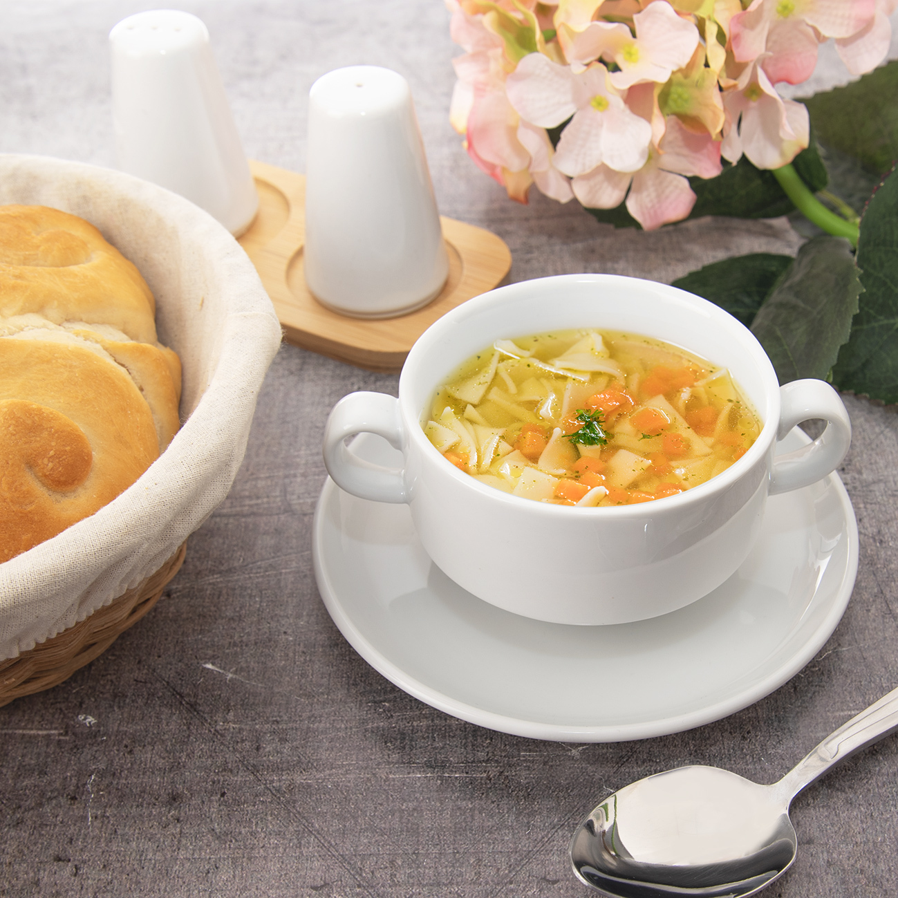 Porcelánová miska s uchy MONA Tonda pr. 10,5 cm