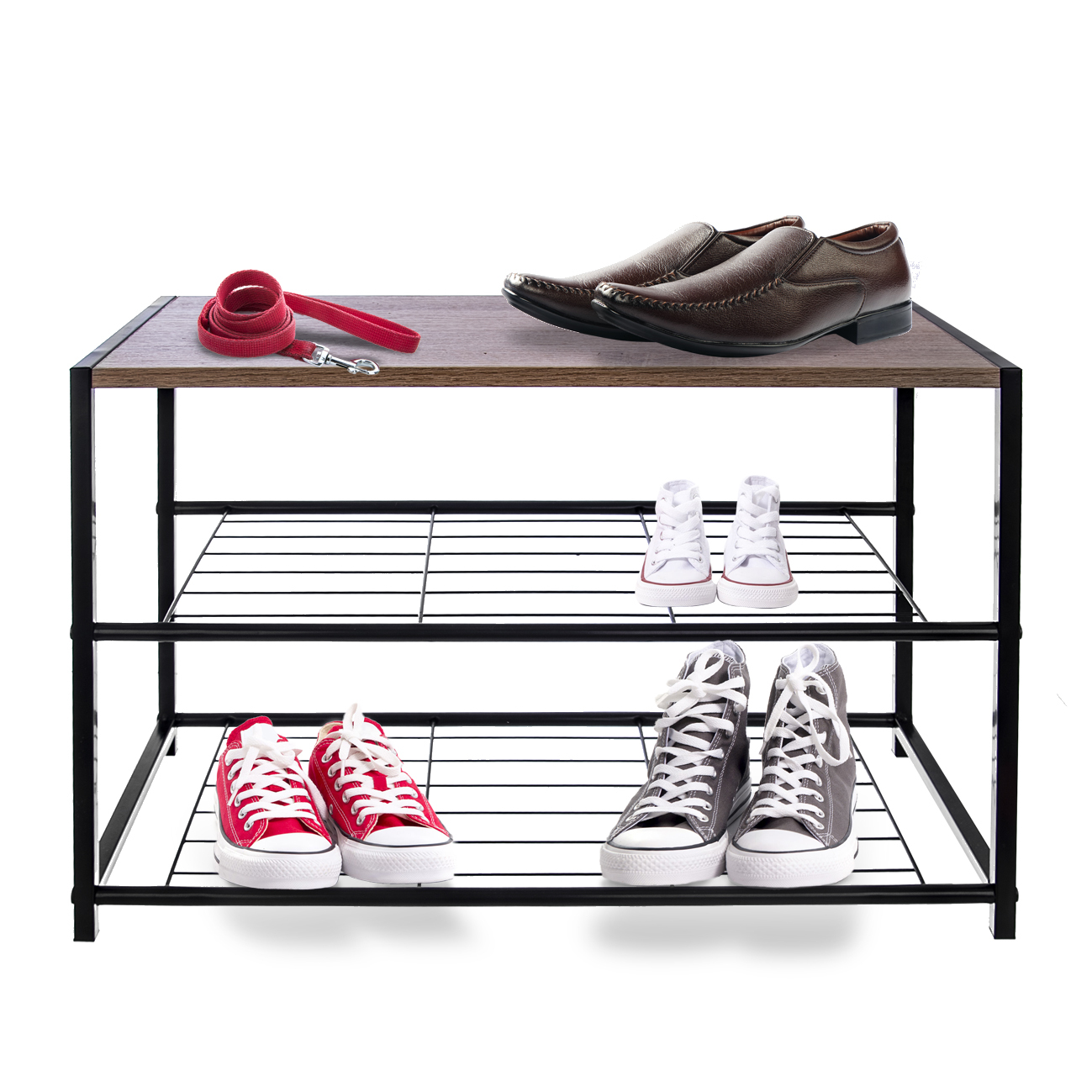 Dvoupatrový kovový botník ORION